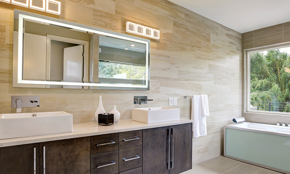 Lighted Bathroom Mirrors | Smart Mirrors | Electric Mirror - R.A ...